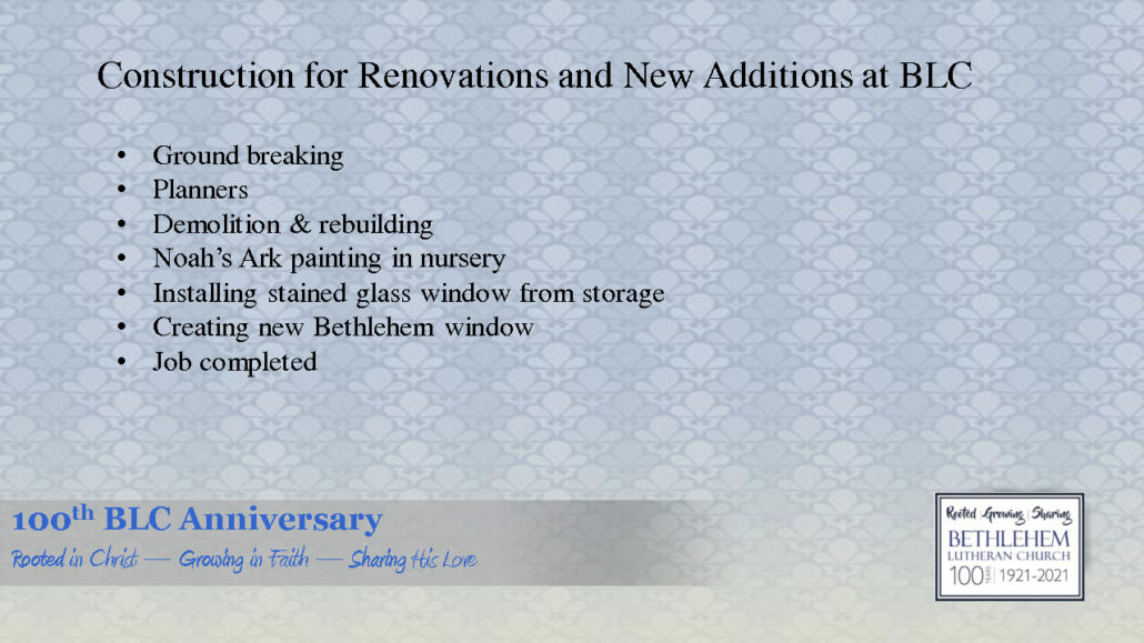 BLC 2001 Construction_Nov 2021 | Bethlehem Lutheran Church